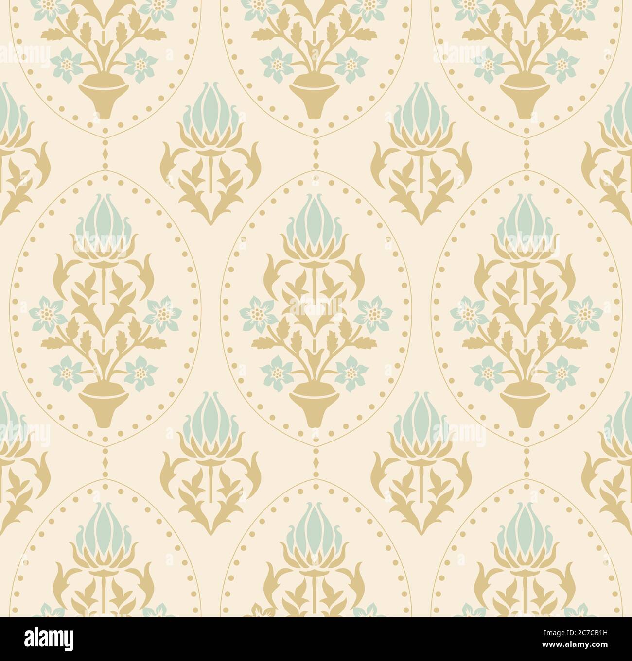 Seamless damask wallpaper. Seamless vintage pattern in Victorian style ...