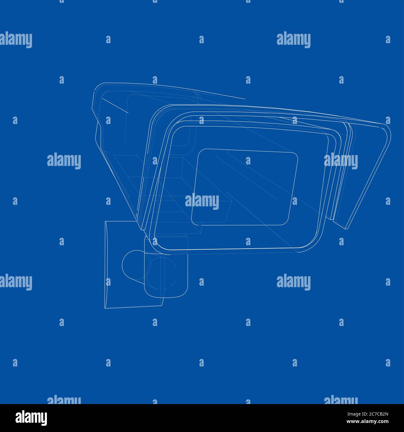 Outline CCTV camera. Security camera Stock Photo - Alamy