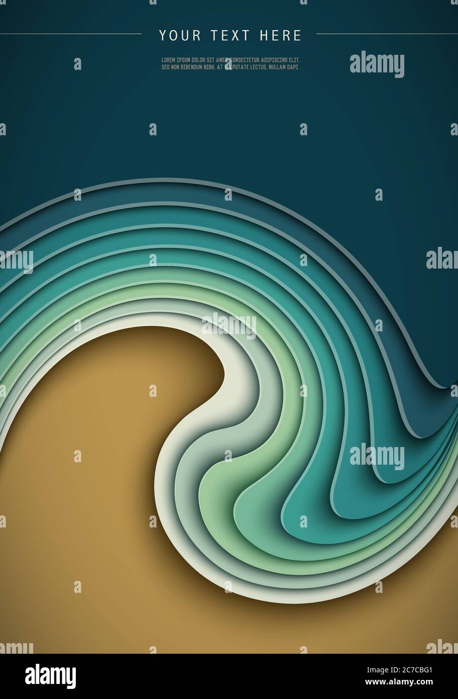 Vector paper cut waves modern background Stock Vector Image & Art - Alamy