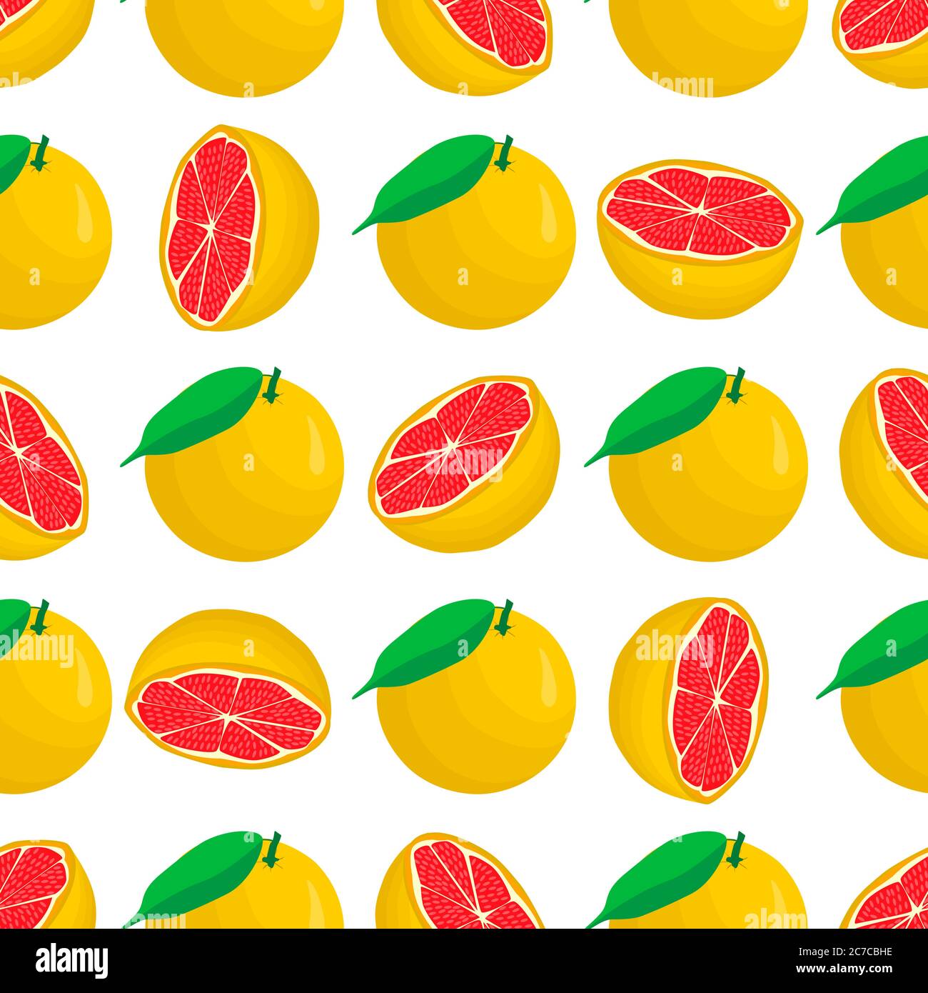 Illustration on theme big colored seamless grapefruit, bright fruit ...