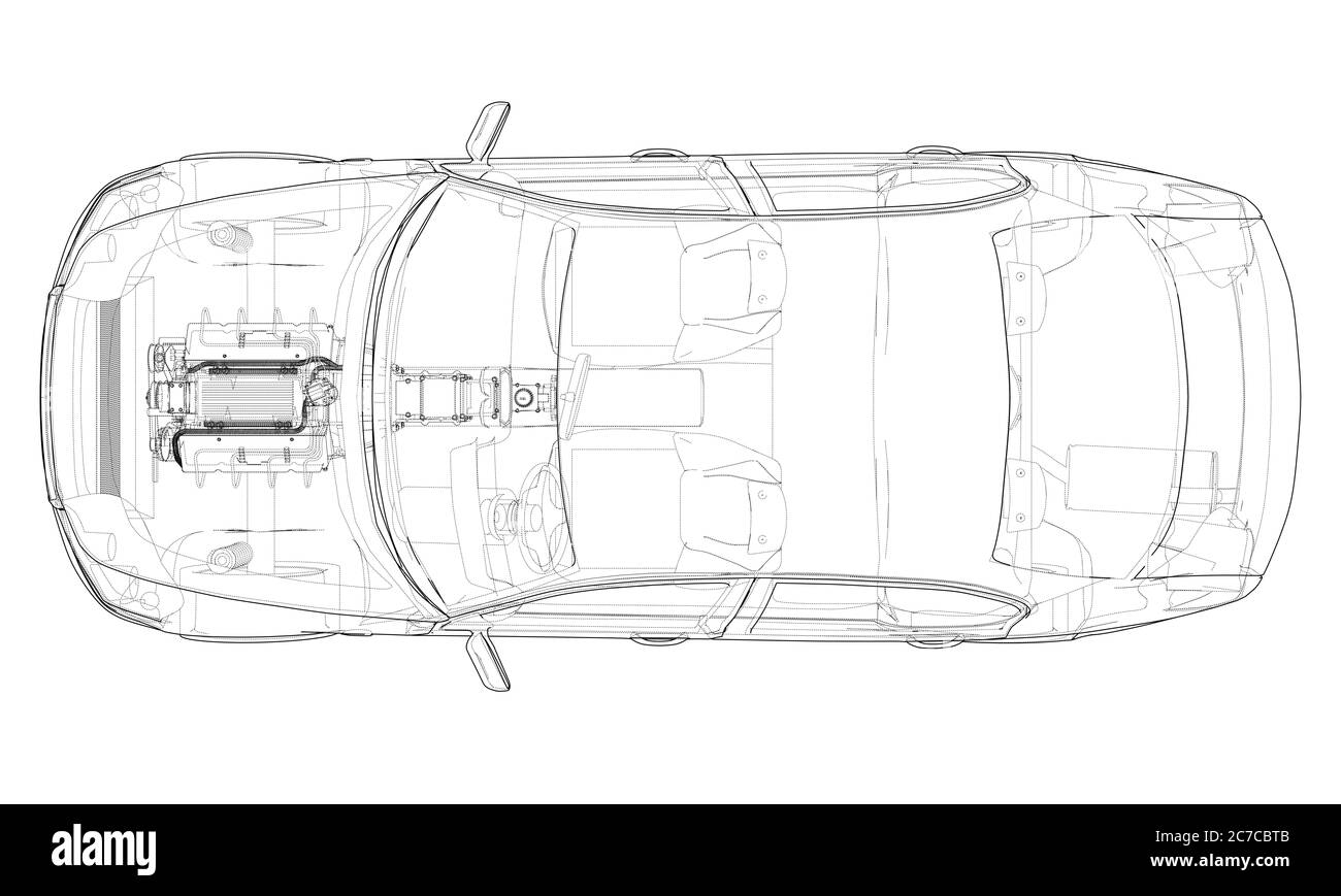 Concept car. 3d illustration Stock Photo - Alamy