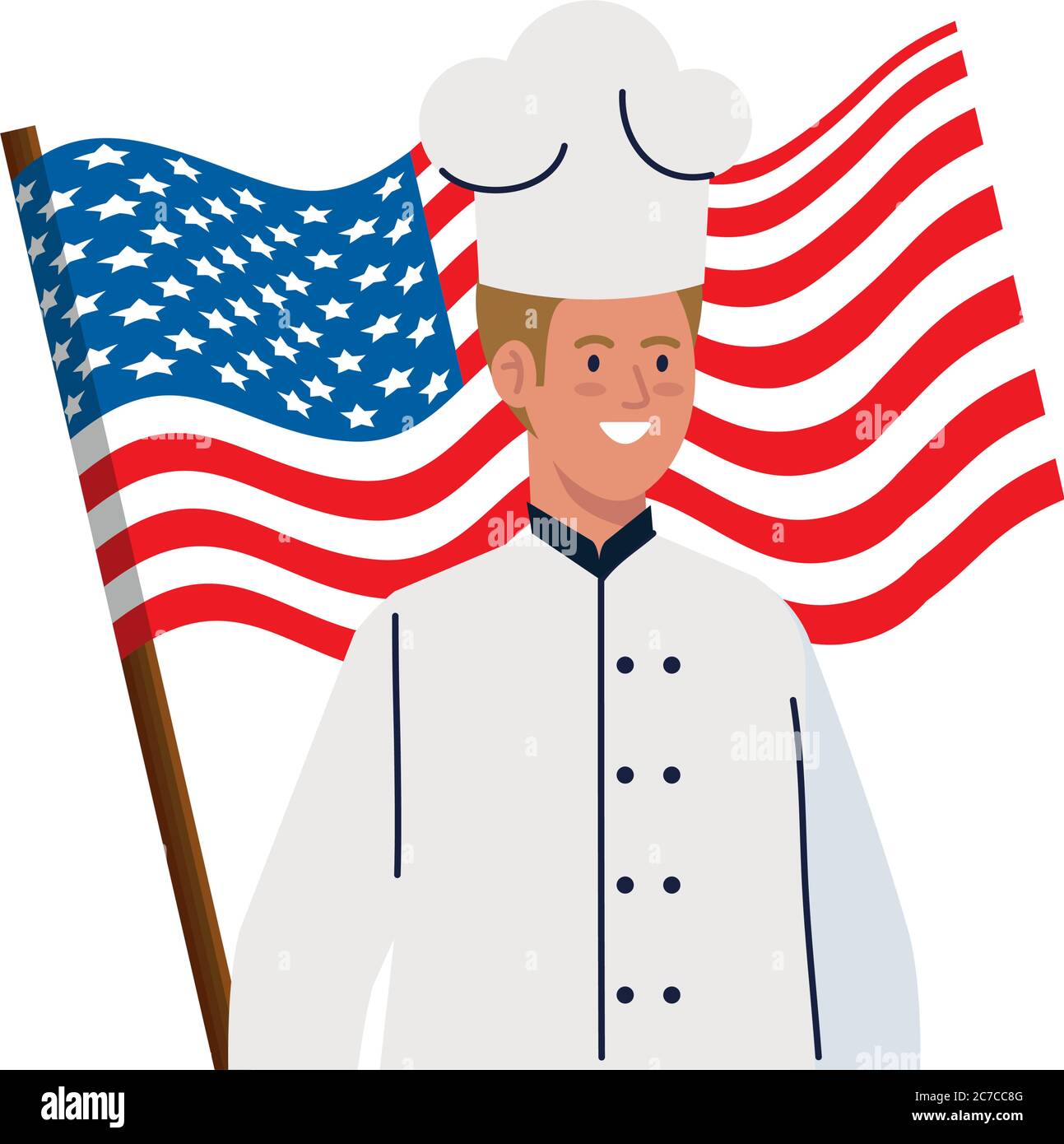 Passionate chef Stock Vector Images - Alamy