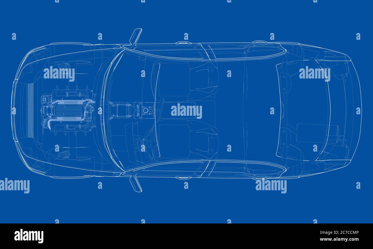 Concept car. 3d illustration Stock Photo - Alamy