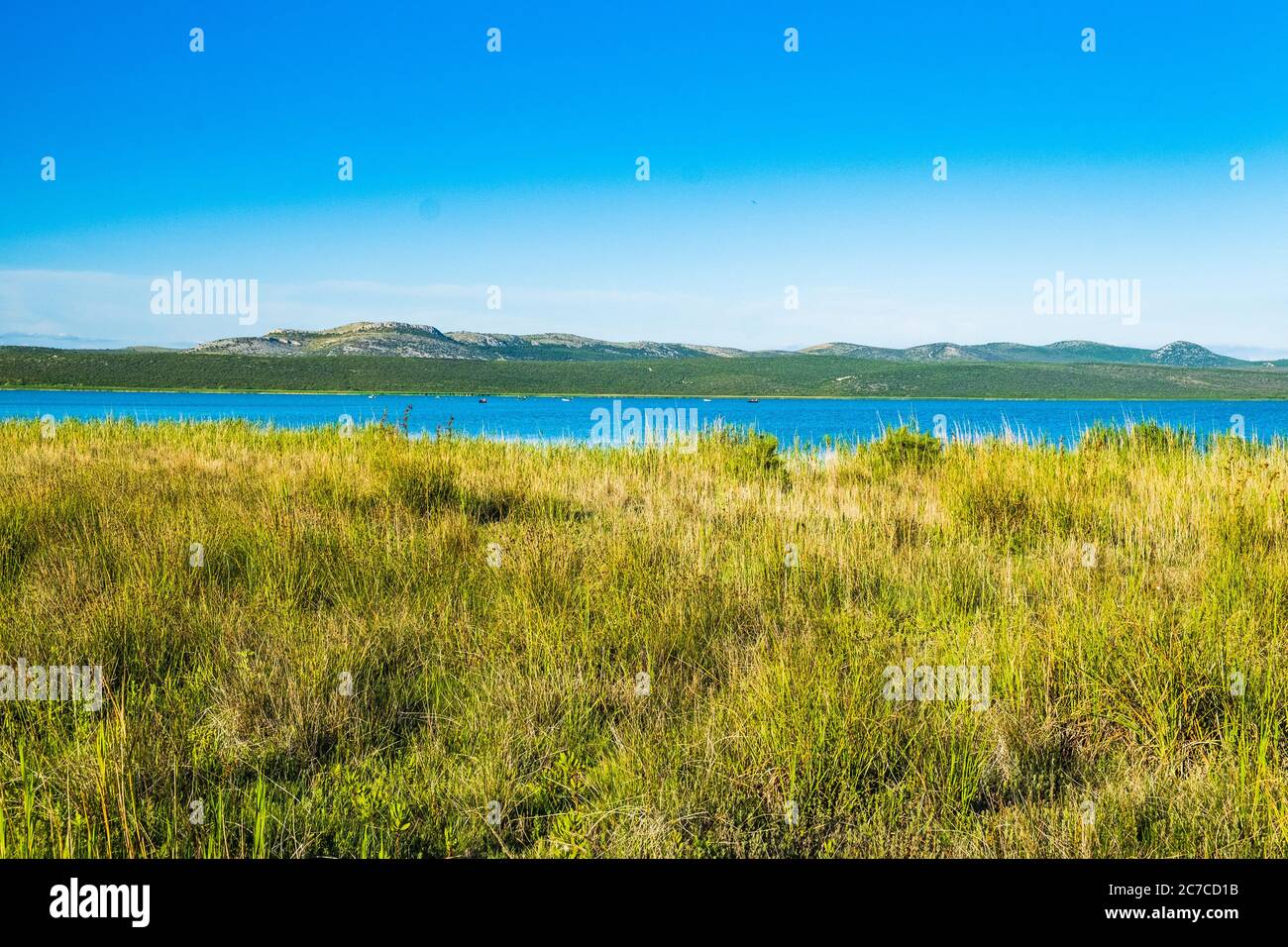 Beautiful nature park Vrana lake (Vransko jezero), Dalmatia, Croatia ...