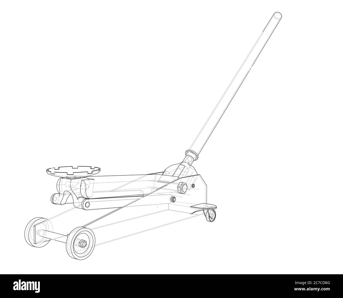 Outline Floor Car Jack Stock Photo - Alamy