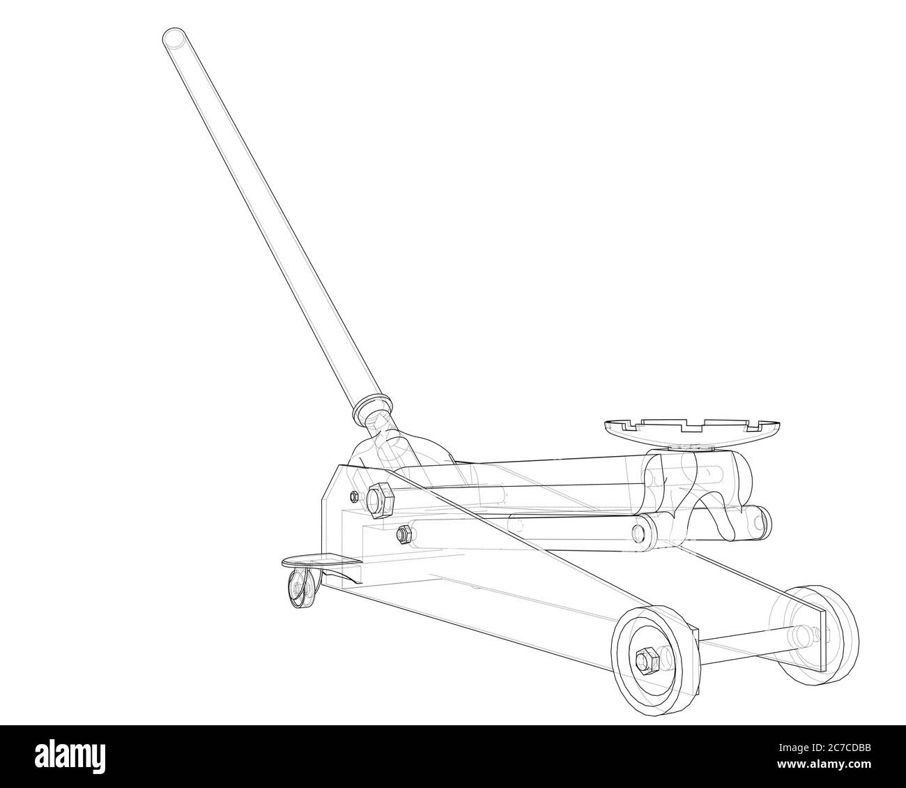 Outline Floor Car Jack Stock Photo - Alamy