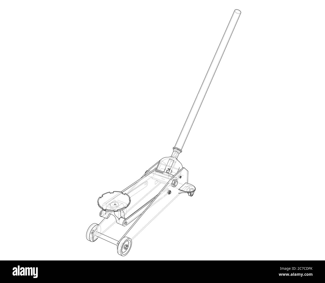 Outline Floor Car Jack Stock Photo - Alamy