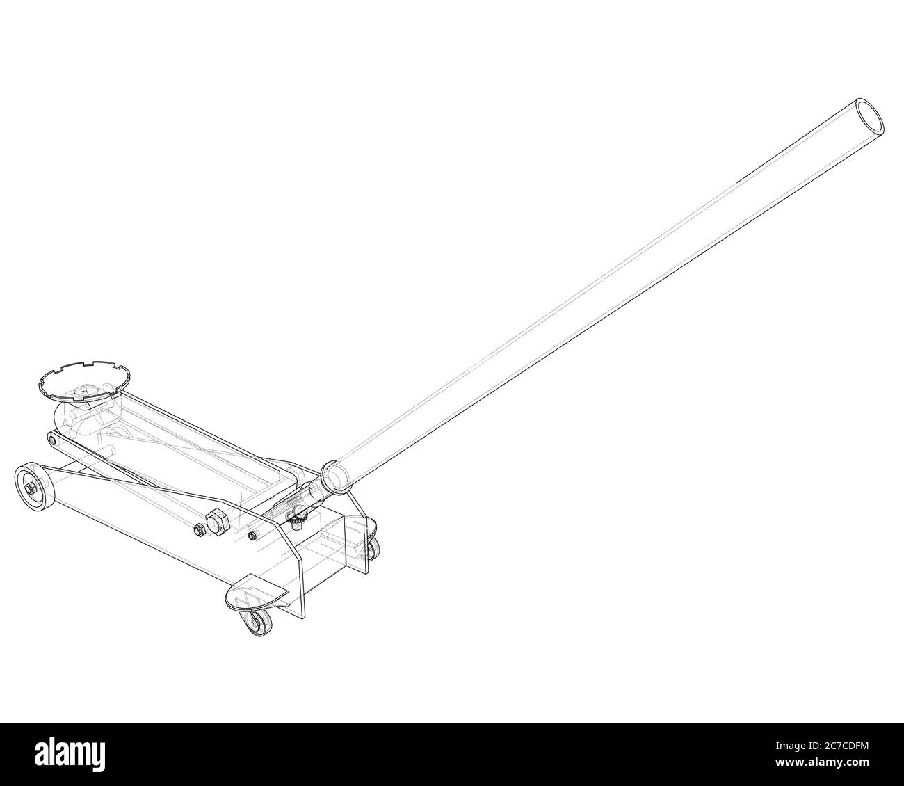 Outline Floor Car Jack Stock Photo - Alamy