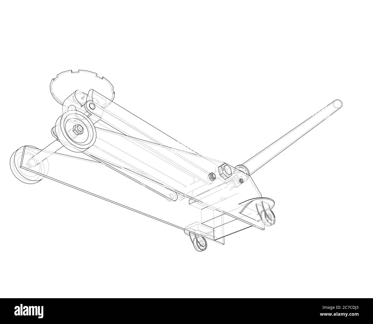 Outline Floor Car Jack Stock Photo - Alamy