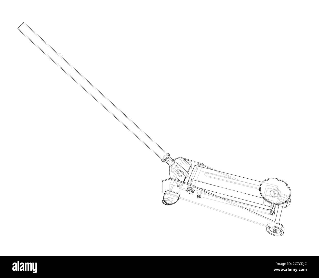 Outline Floor Car Jack Stock Photo - Alamy