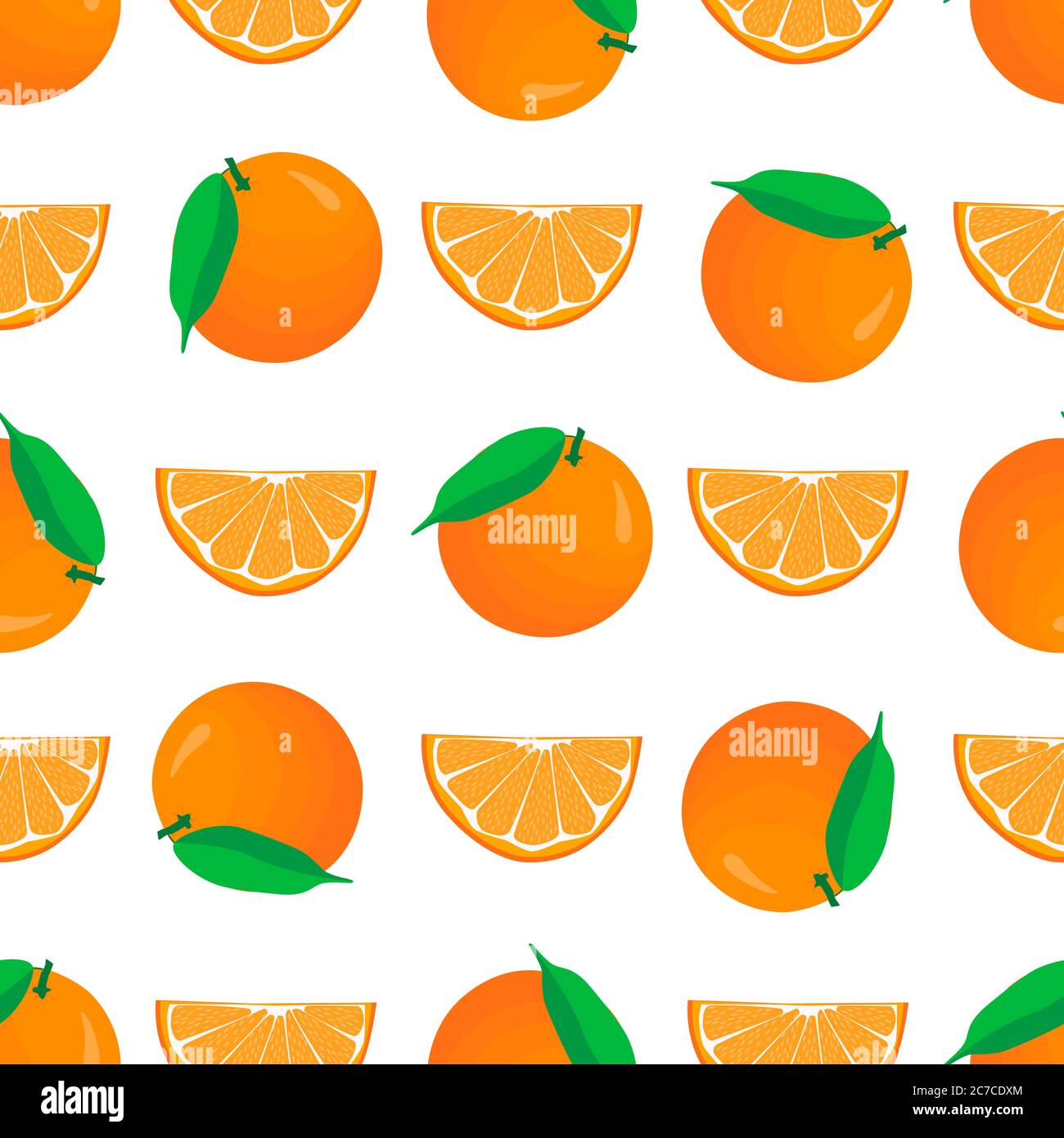 Illustration on theme big colored seamless orange, bright fruit pattern ...