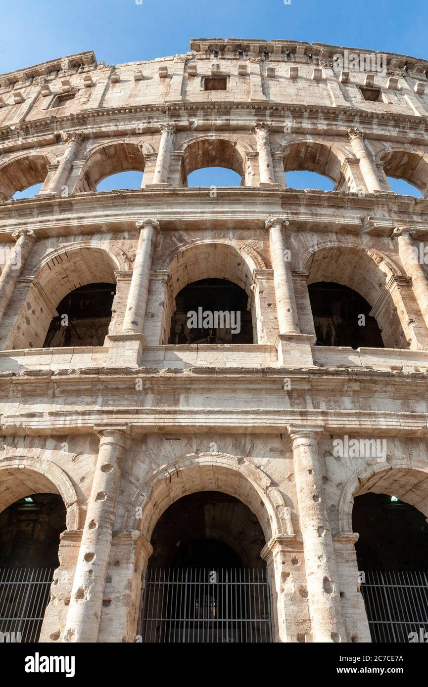Detail Of The Facade Of The Colosseum