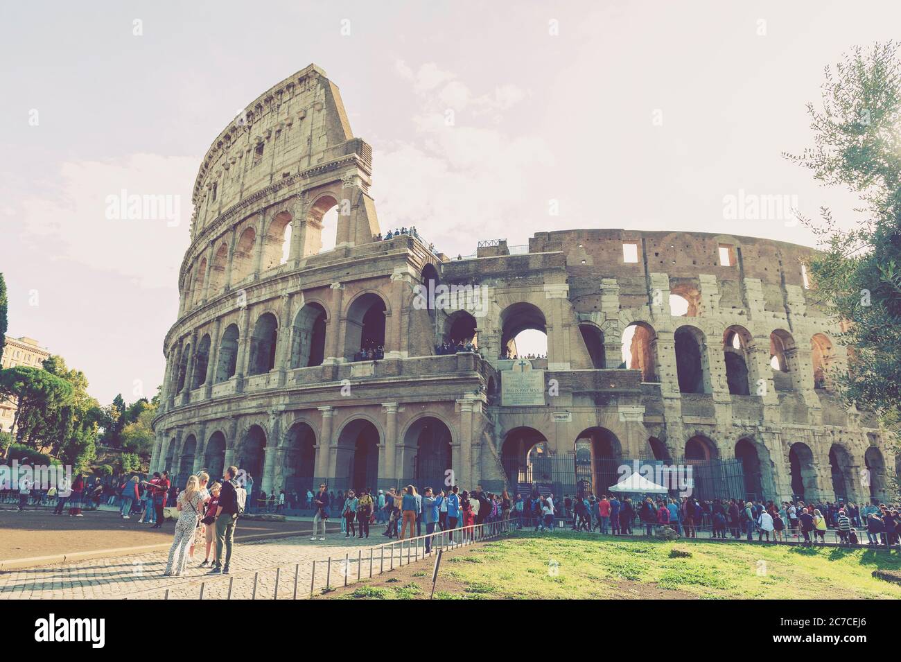 Colosseum (Coliseum) or Flavian Amphitheatre, largest Roman ...