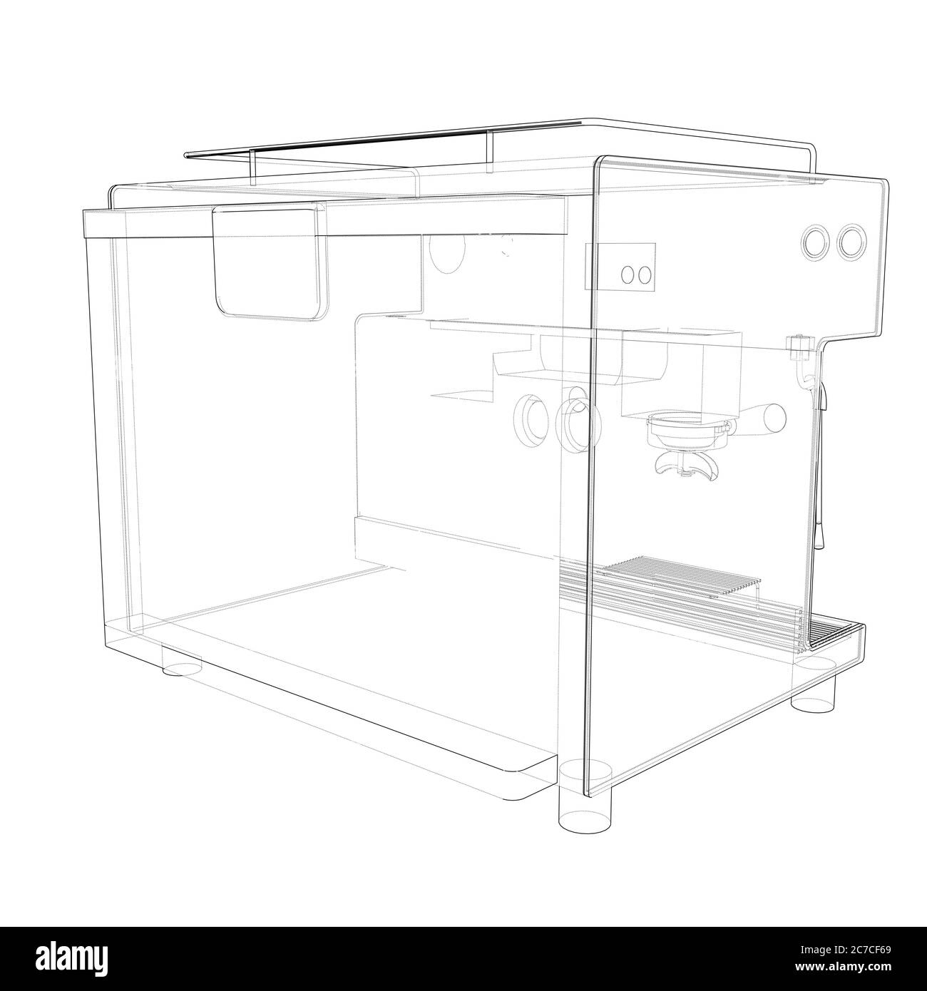 Outline coffee machine Stock Photo - Alamy