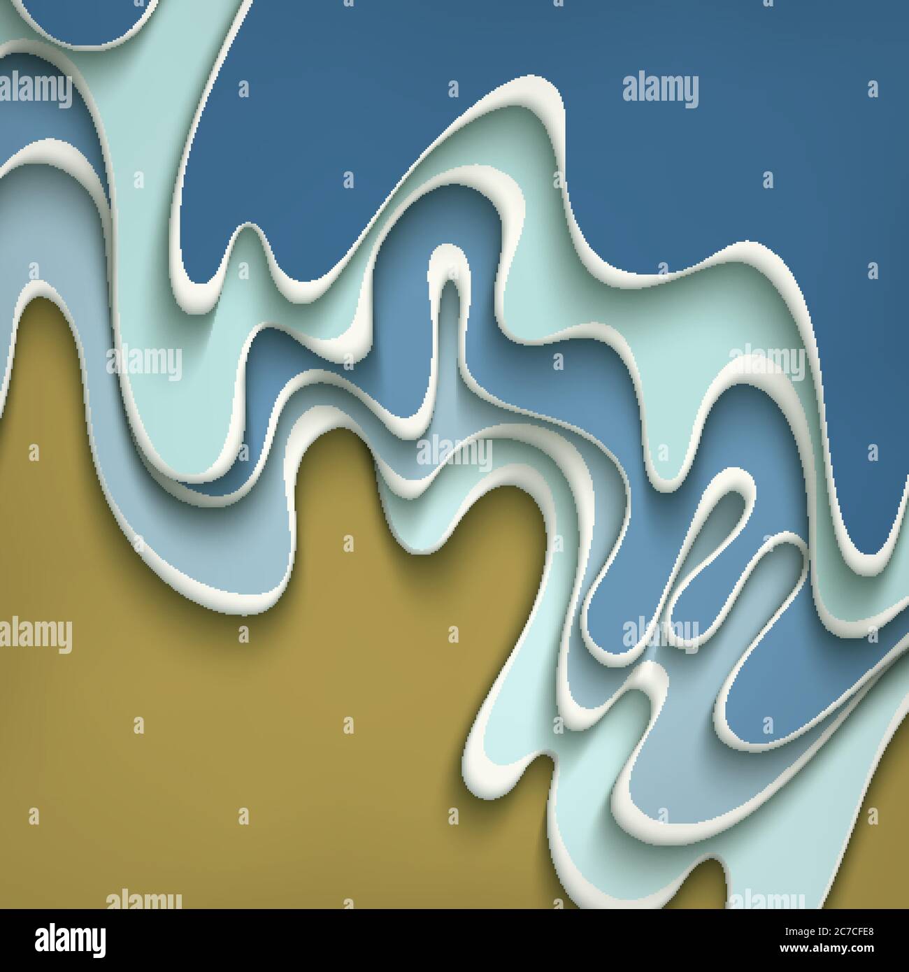Vector paper cut waves modern background Stock Vector Image & Art - Alamy