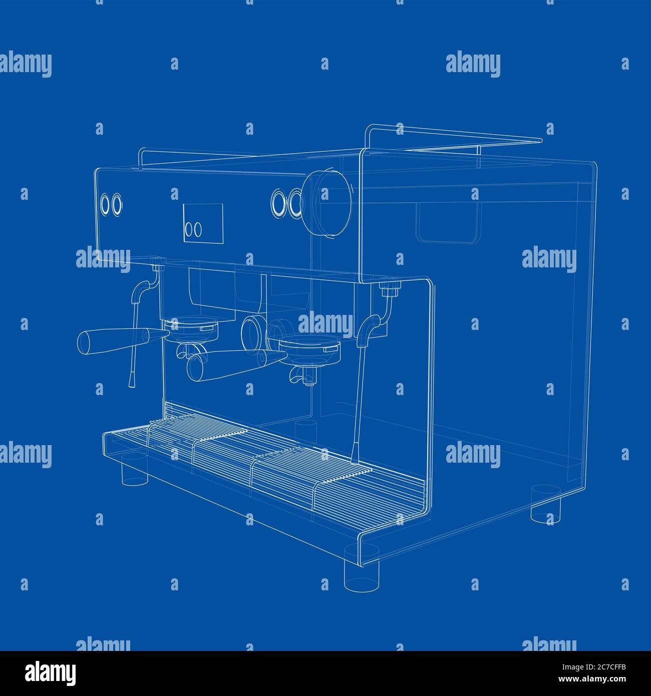 Outline coffee machine Stock Photo - Alamy