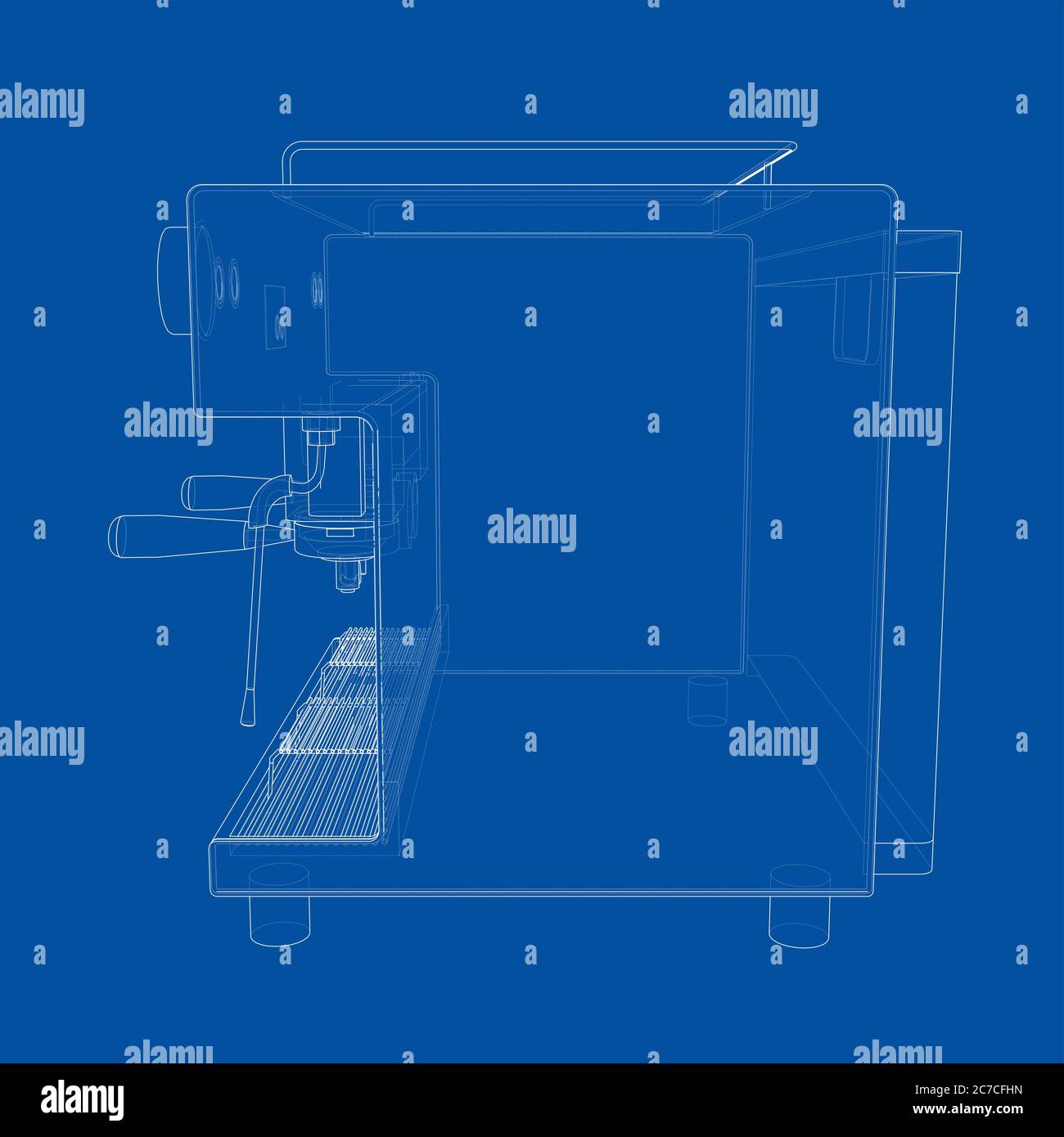 Outline coffee machine Stock Photo - Alamy