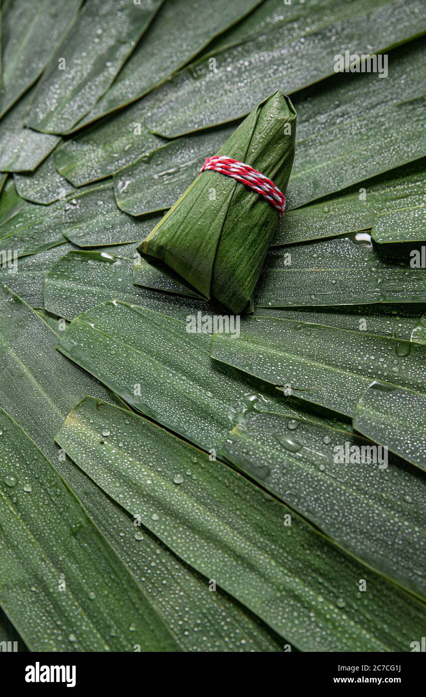 Rice dumplings and leaves Stock Photo - Alamy