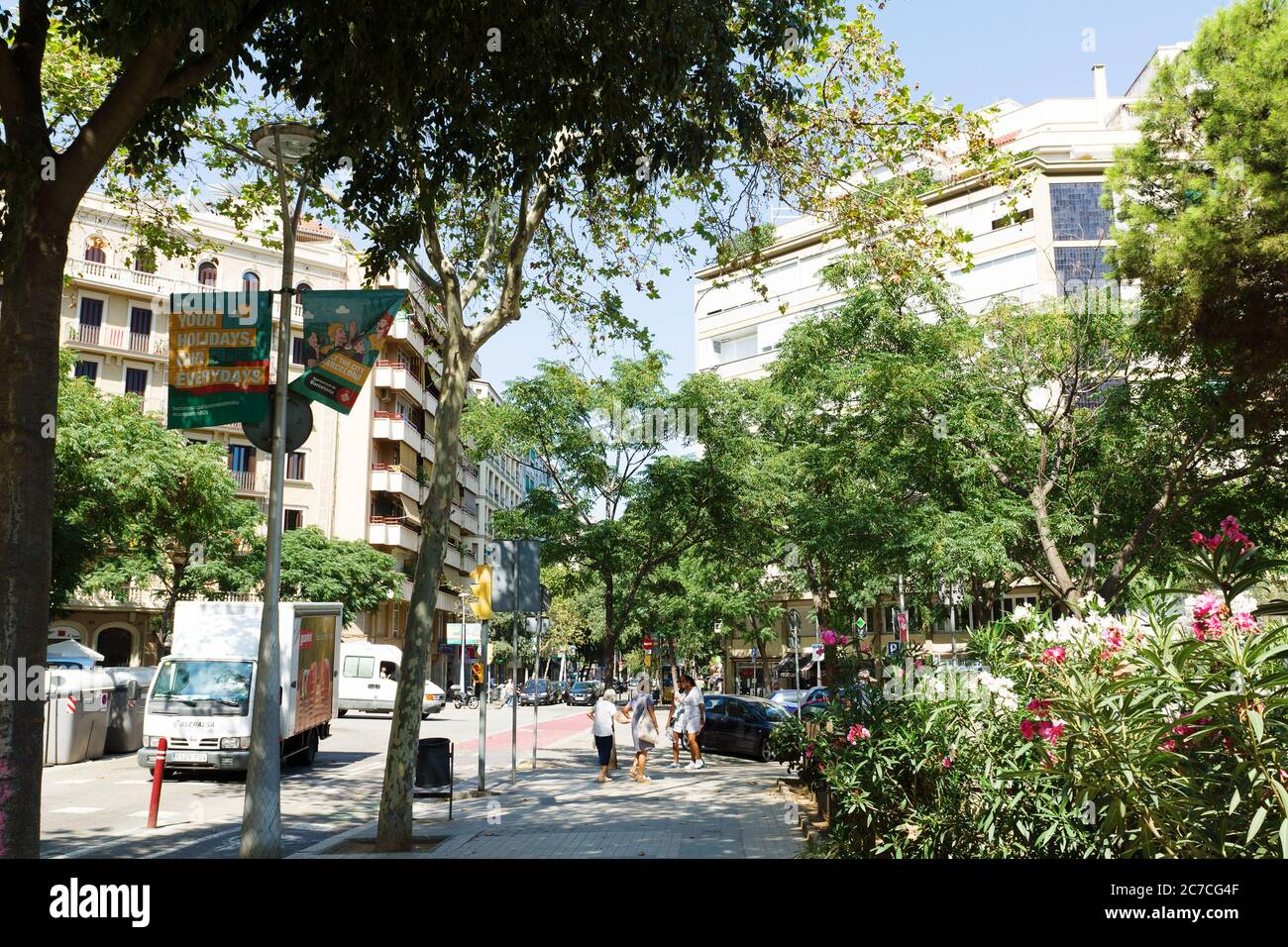 Barcelona, Spain - August 17, 2017: Barcelona is the tourist center of ...