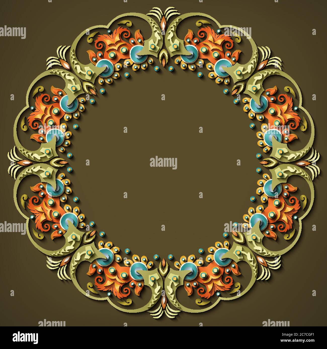 Vector modern floral elements. 3d effect imitation Stock Vector Image ...