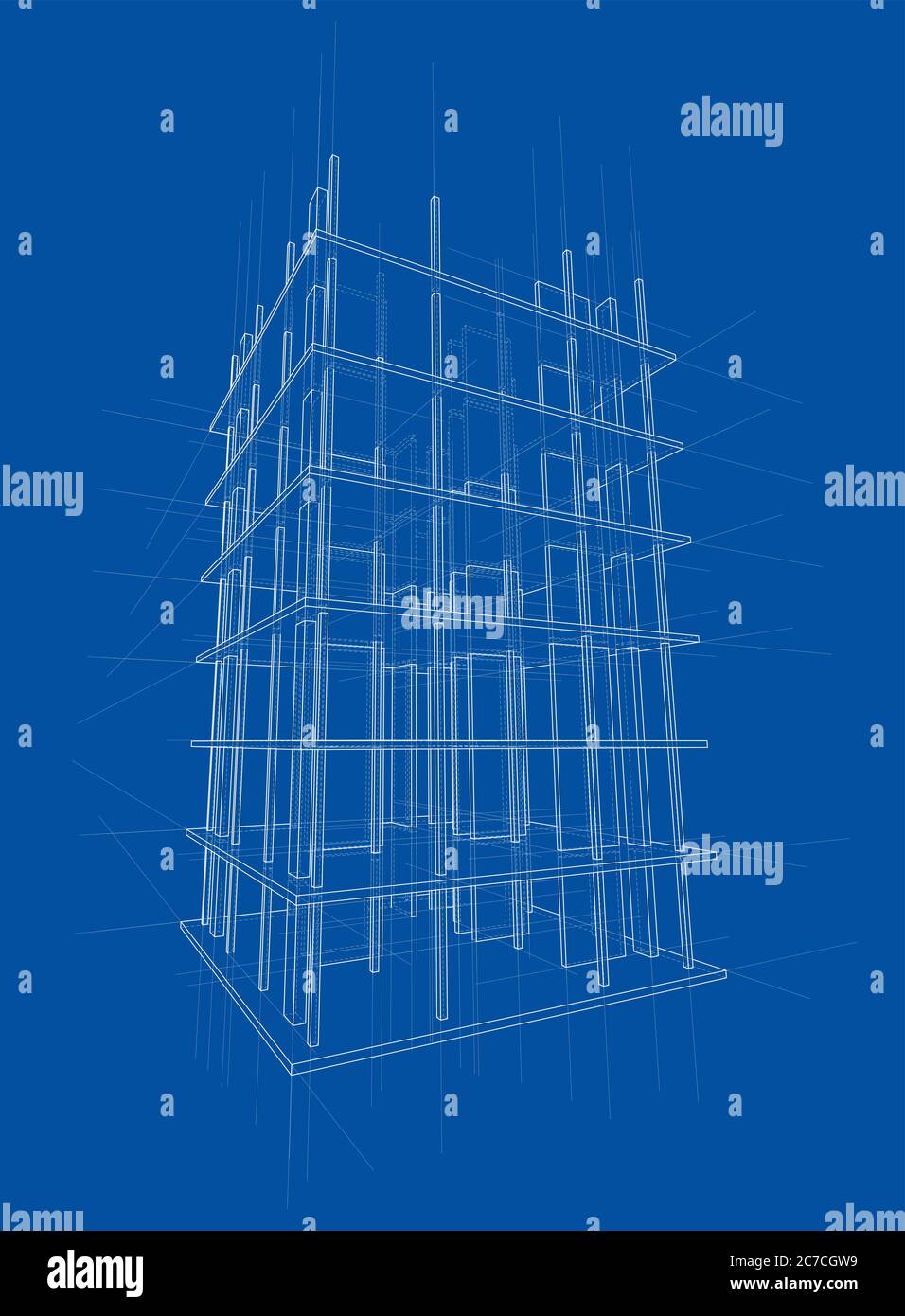 Drawing of a house under construction Stock Photo - Alamy