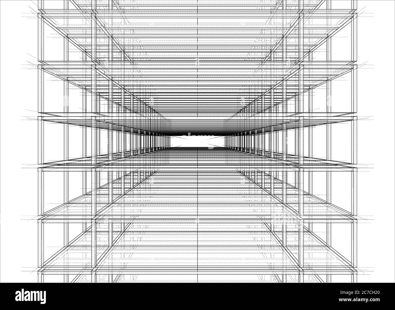 Drawing of a house under construction Stock Photo - Alamy