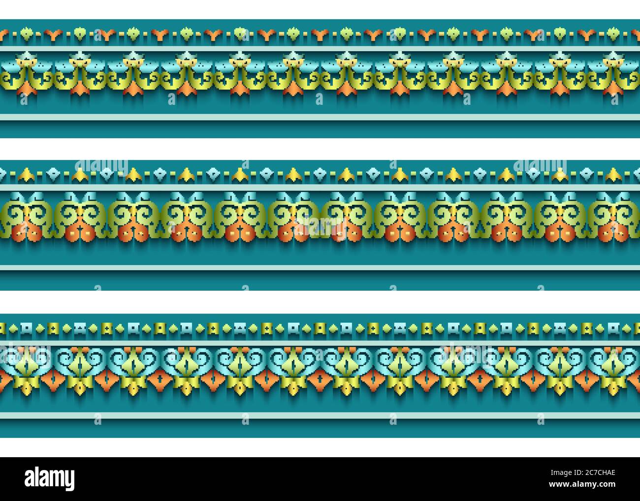 Modern vector ornamental stripe backgrounds set Stock Vector Image ...