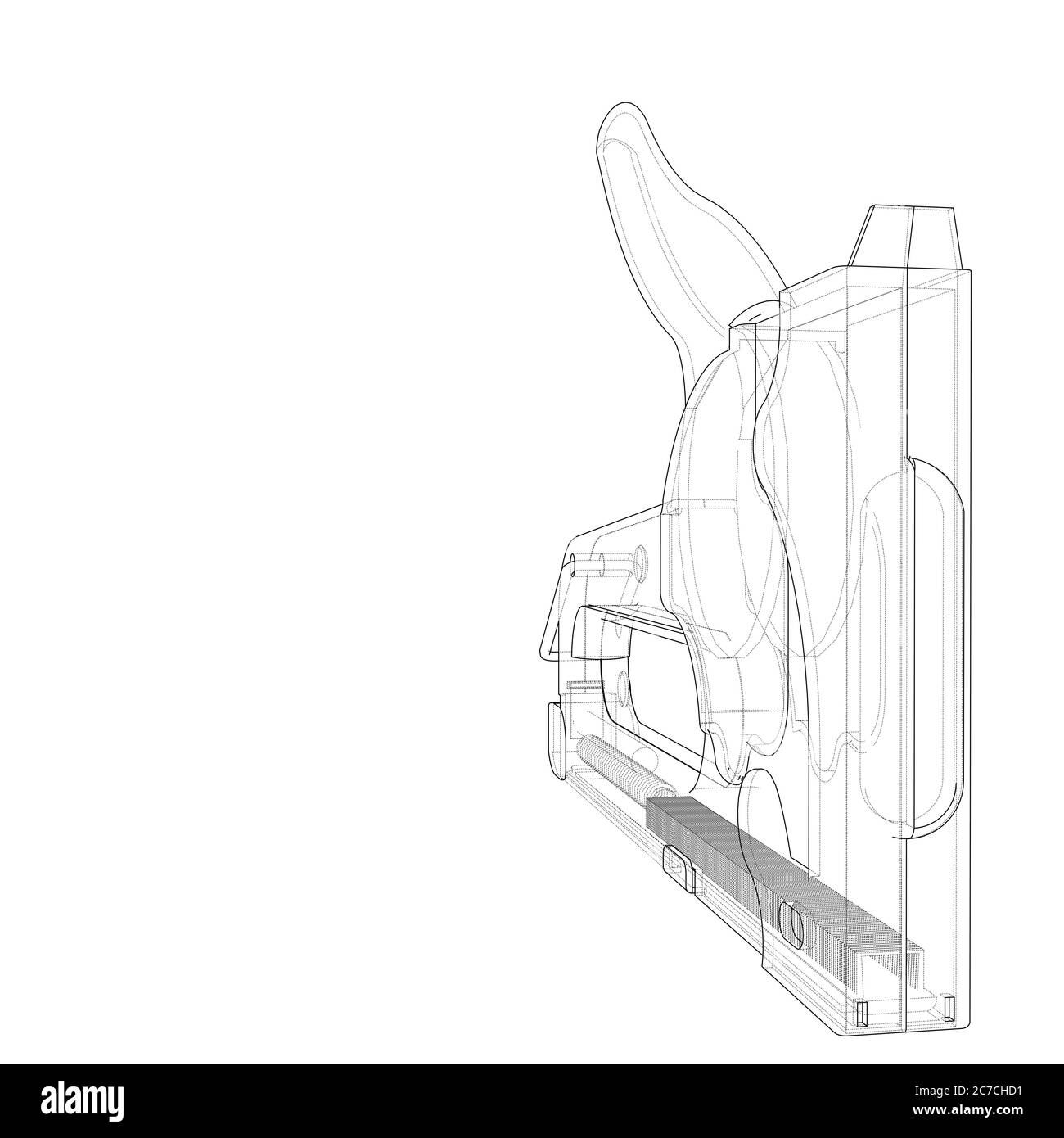 Outline construction stapler Stock Photo - Alamy