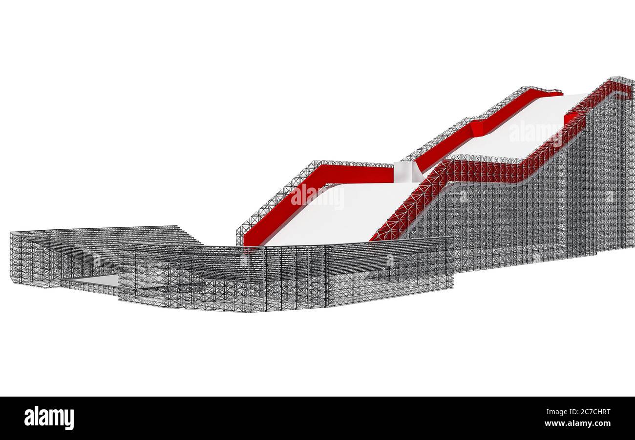 3d illustration of a Snowboard and freestyle Ramp Stock Photo - Alamy