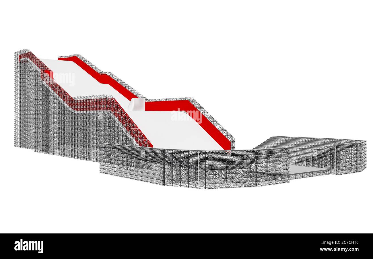 3d illustration of a Snowboard and freestyle Ramp Stock Photo - Alamy