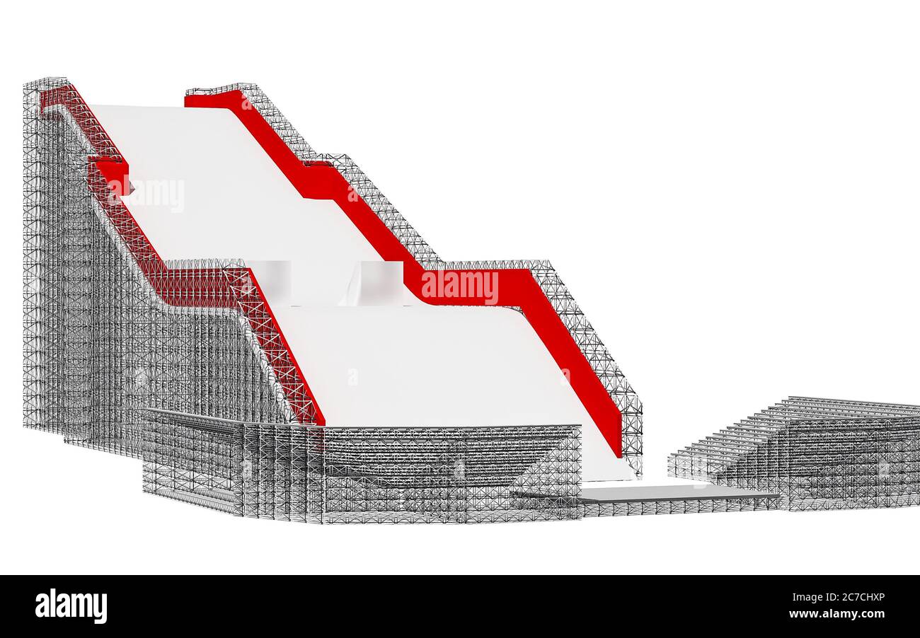 3d illustration of a Snowboard and freestyle Ramp Stock Photo - Alamy