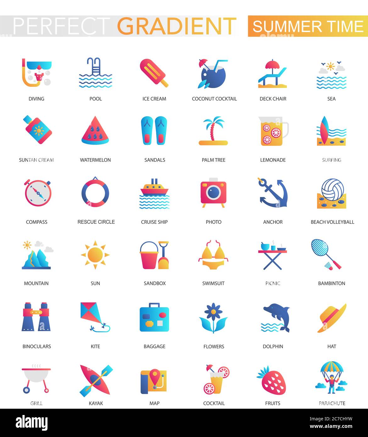 Trendy sticker set Cut Out Stock Images & Pictures - Alamy