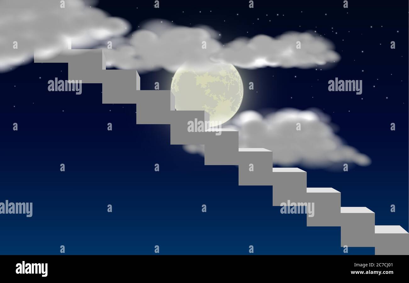 Sky staircase Stock Vector Images - Alamy