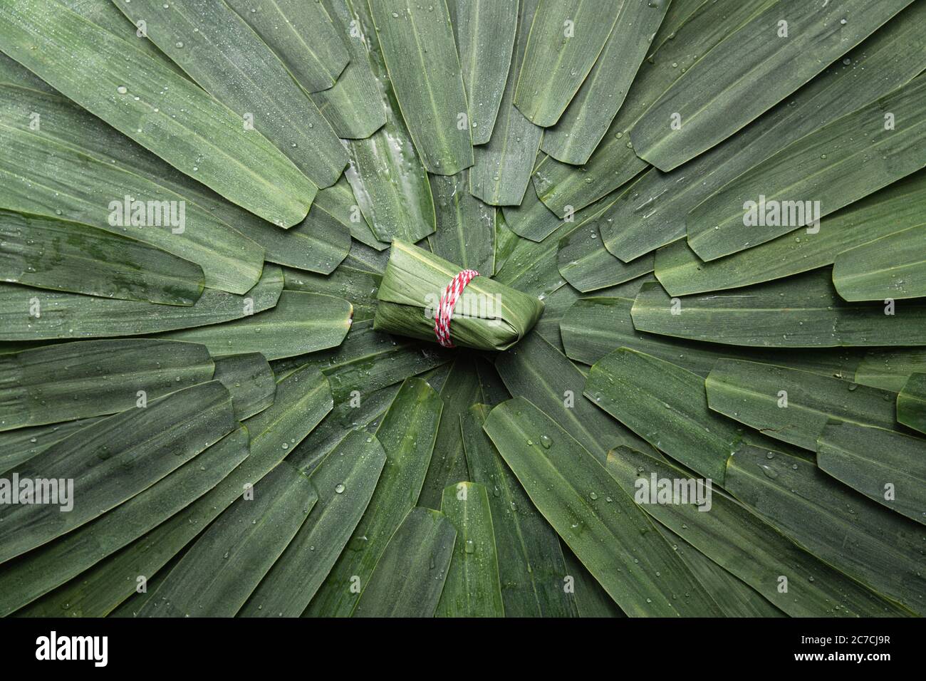 Rice dumplings and leaves Stock Photo - Alamy