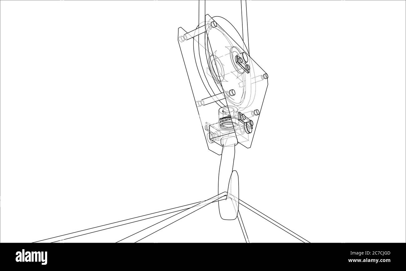 Cargo container. Wire-frame style Stock Photo - Alamy