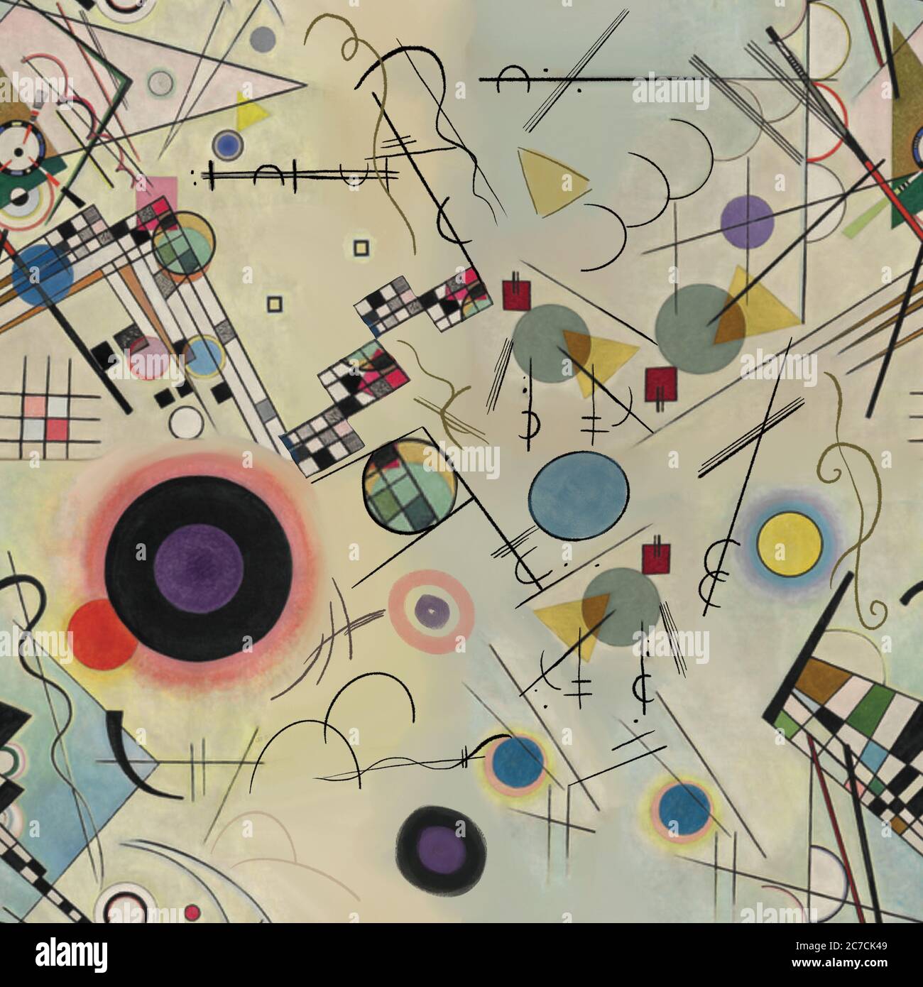 vassily kandinsky seamless pattern abstract art Stock Photo - Alamy