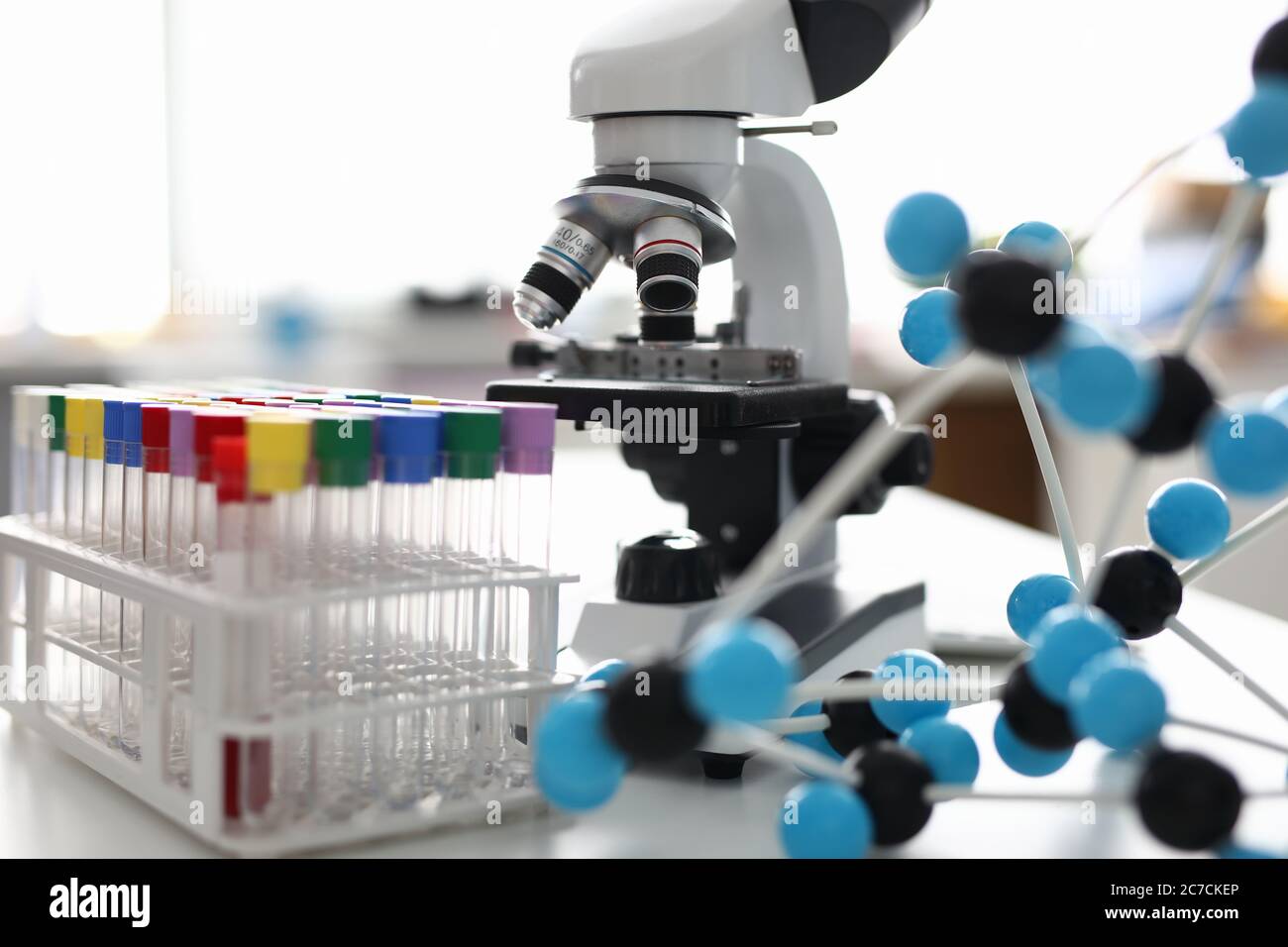 Metal instrument with magnifying glass Stock Photo - Alamy
