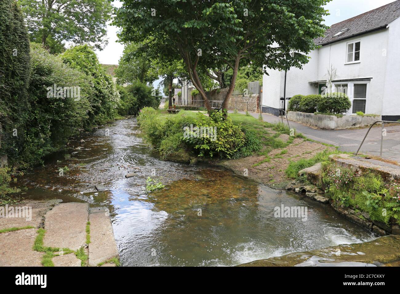 River Lim path from Lyme Regis to Uplyme at Jericho, Lyme Regis, Dorset ...