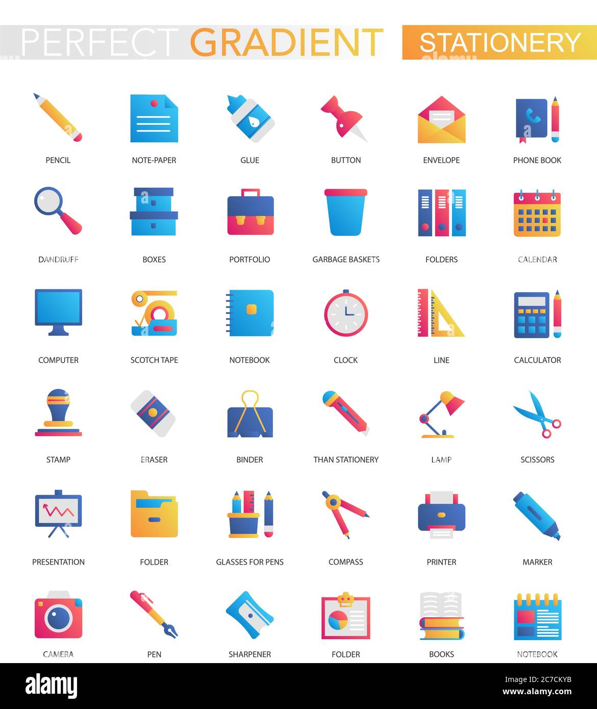 Notepad flat white icons Cut Out Stock Images & Pictures - Alamy