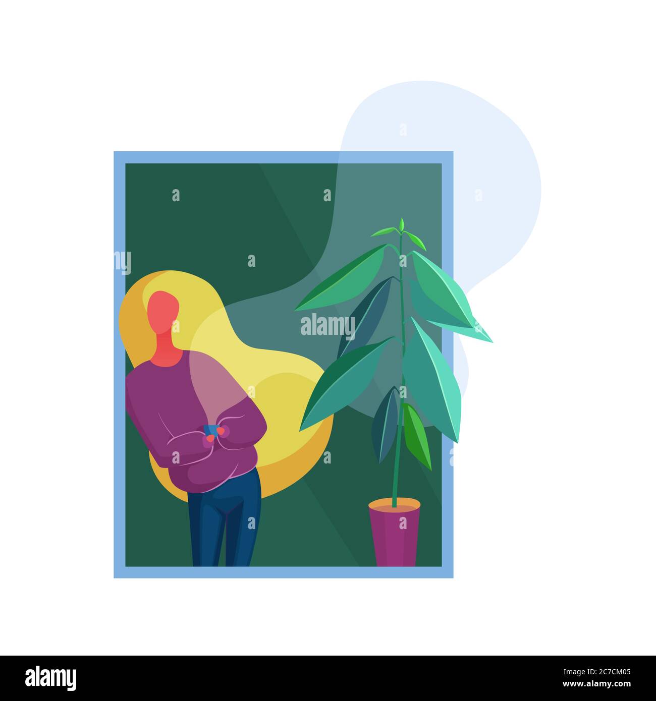 Tree behind window Cut Out Stock Images & Pictures - Alamy