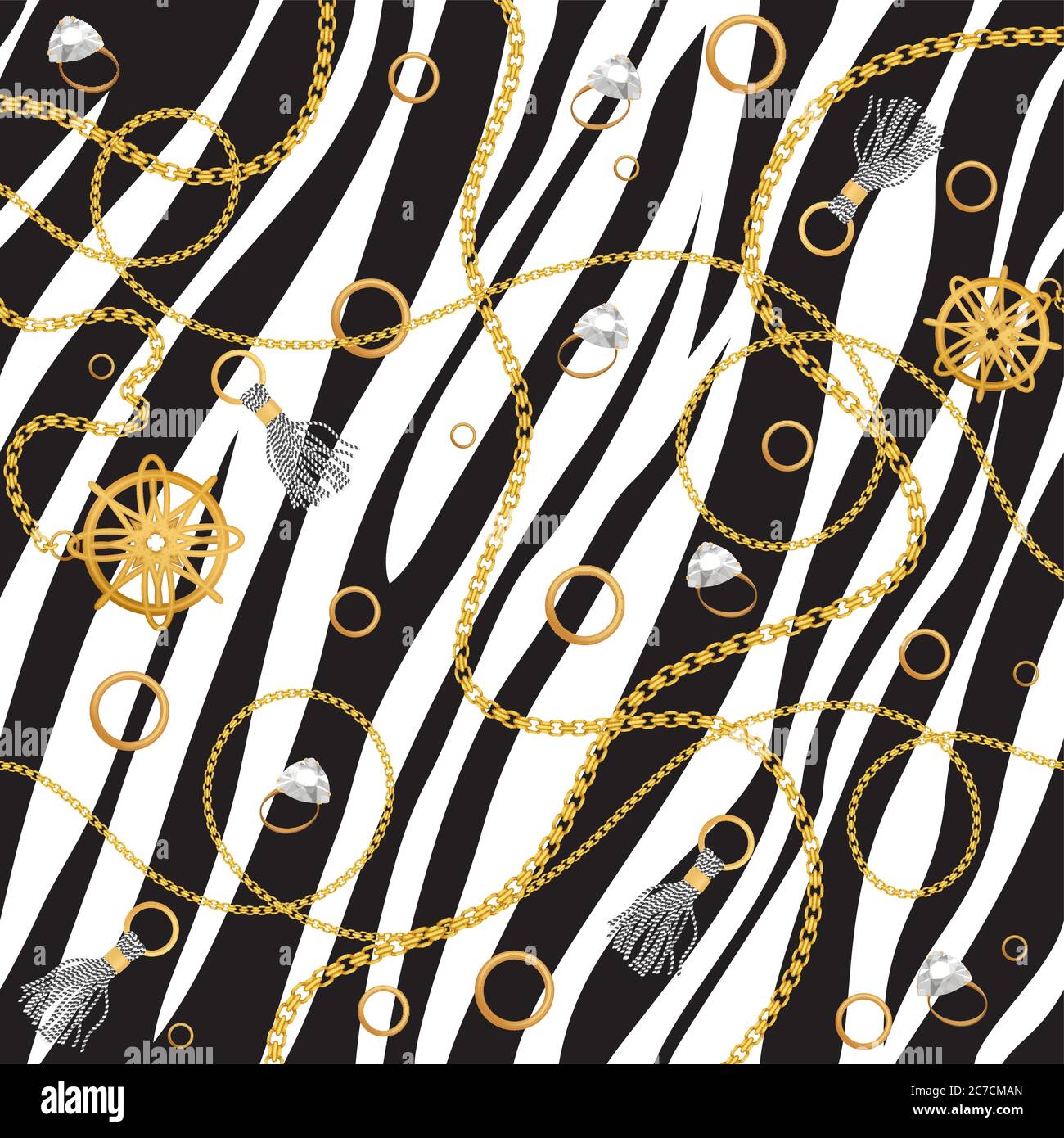 Leopard pattern chain Stock Vector Images - Alamy