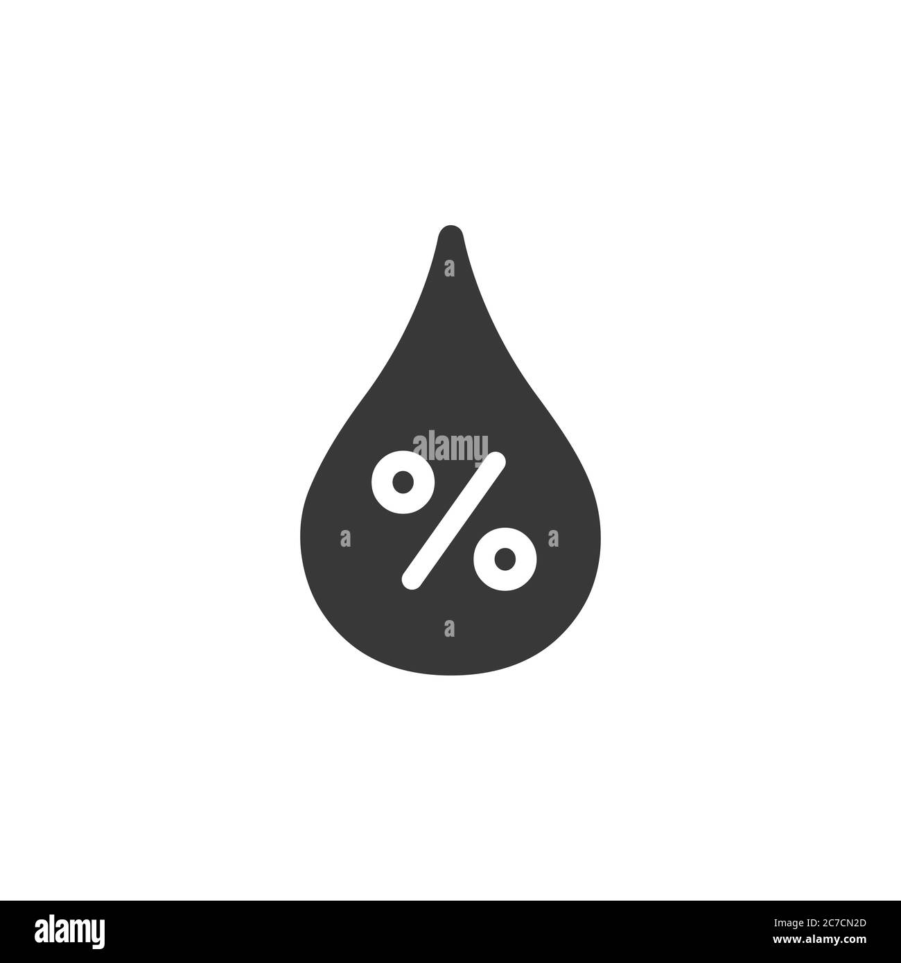 Humidity percent. Isolated icon. Weather glyph vector illustration ...