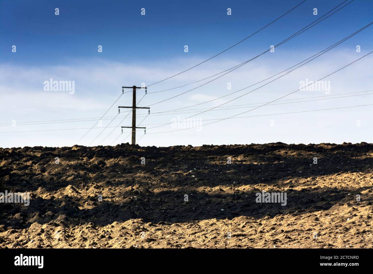 Power lines rise above hi-res stock photography and images - Alamy