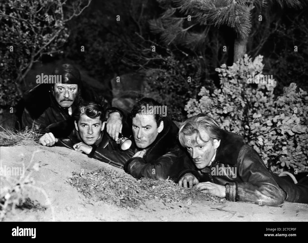 Alan Hale Ronald Reagan Errol Flynn and Arthur Kennedy in Desperate ...
