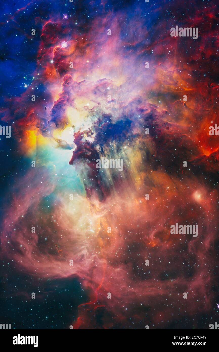 Futuristic abstract space background. Night sky with stars and nebula ...