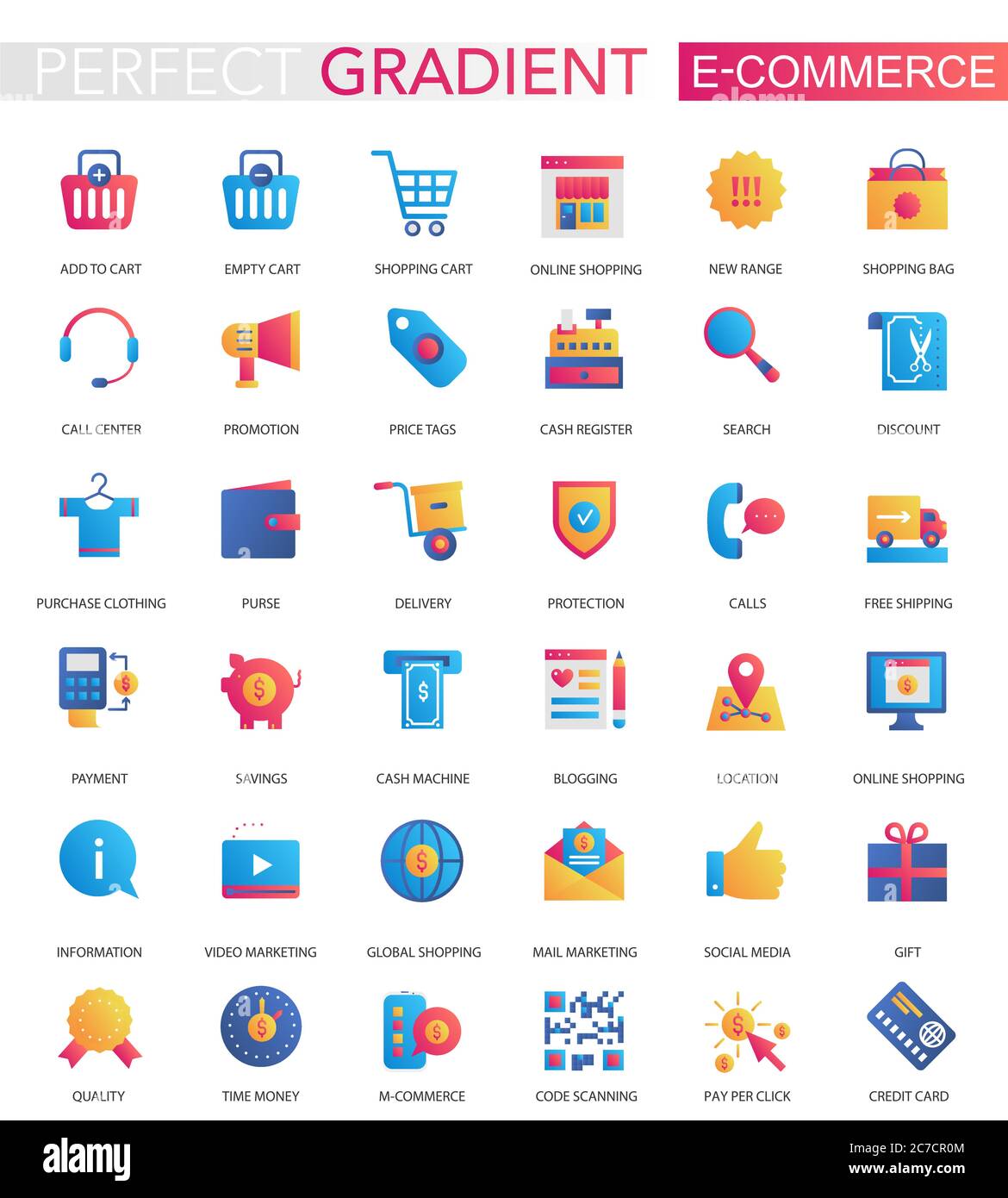 Electronic commerce set icons Stock Vector Images - Alamy