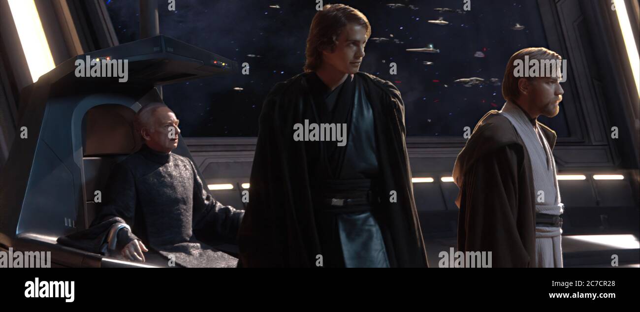 Ewan Mcgregor Hayden Christensen and Ian Mcdiarmid in Star Wars Episode ...