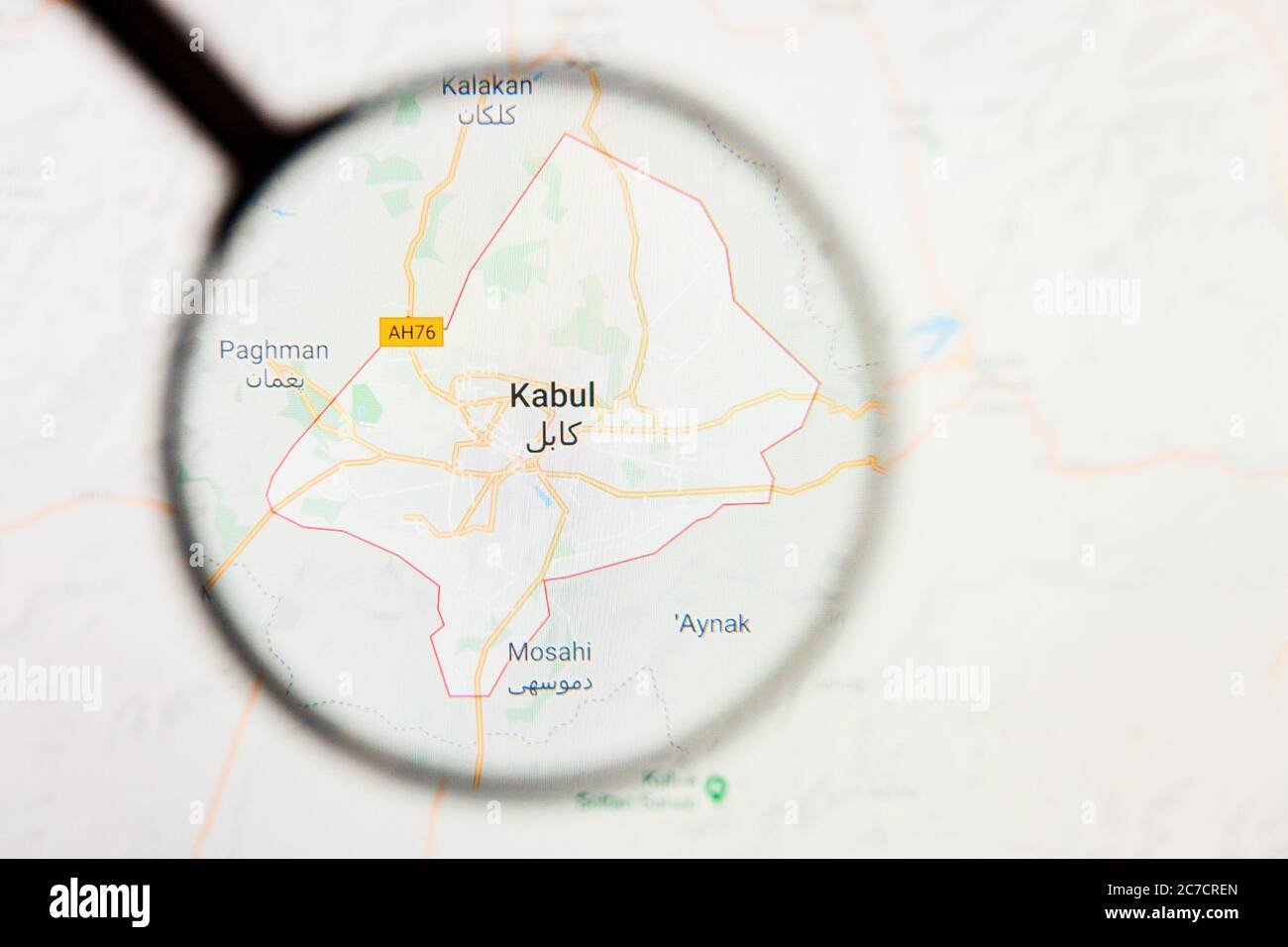 Kabul map hi-res stock photography and images - Alamy
