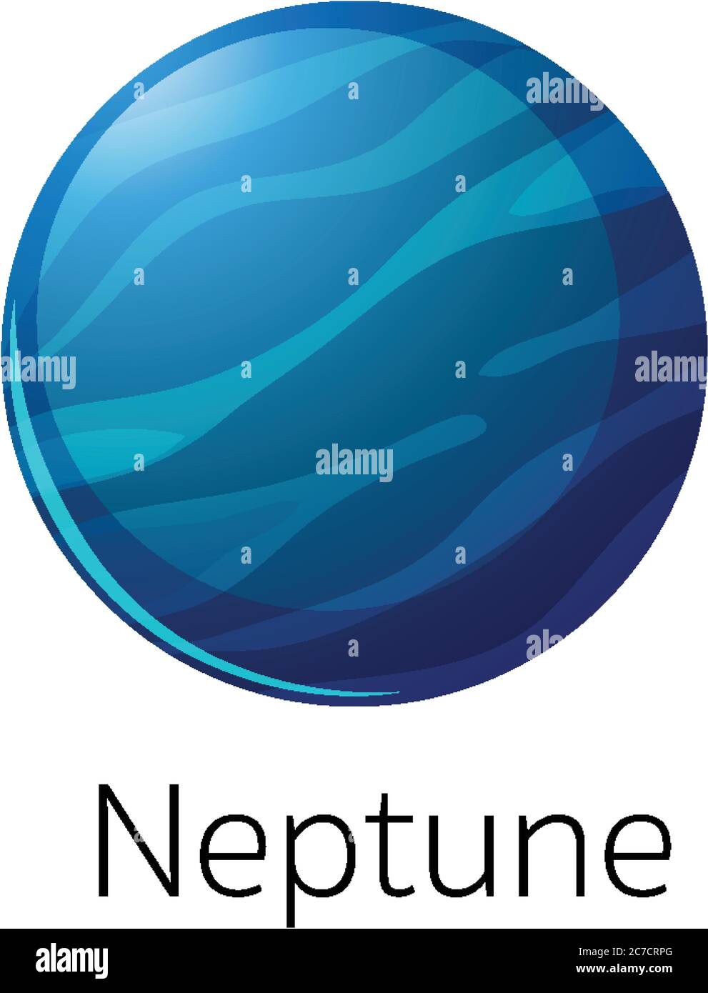 Isolated neptune on white background illustration Stock Vector Image ...