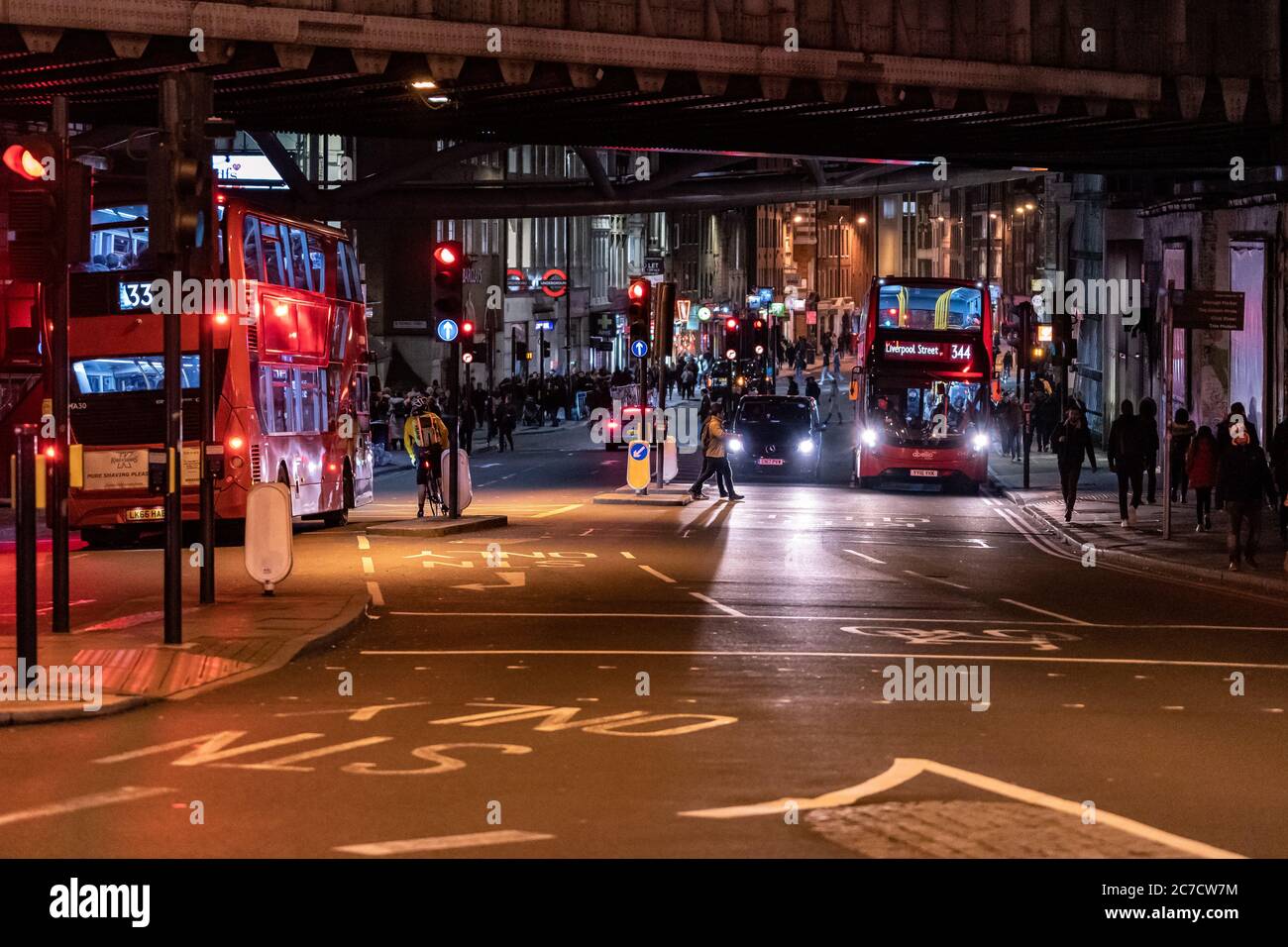 London, UK - January 03 2020: A cityscape of London during night ...